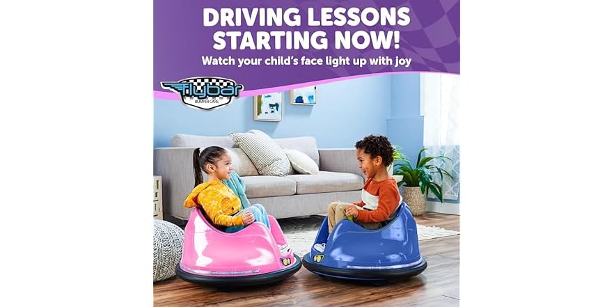 Flybar FunPark 6V Bumper Car for Toddlers