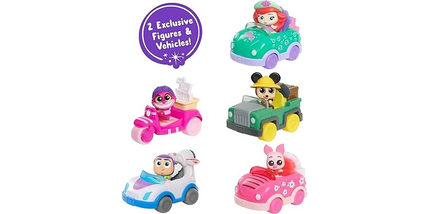 Disney Doorables Let's Go Vehicles 2pk