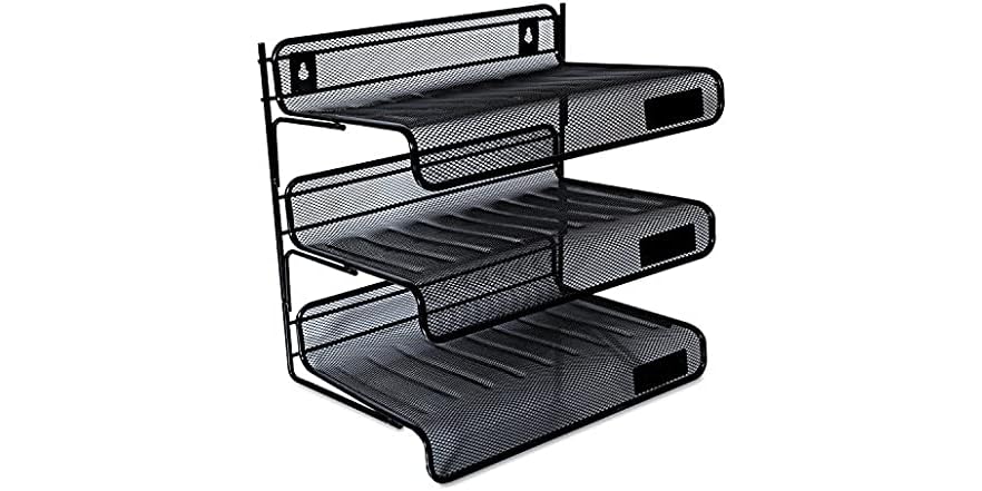 Universal Mesh Three-Tier Desk Shelf
