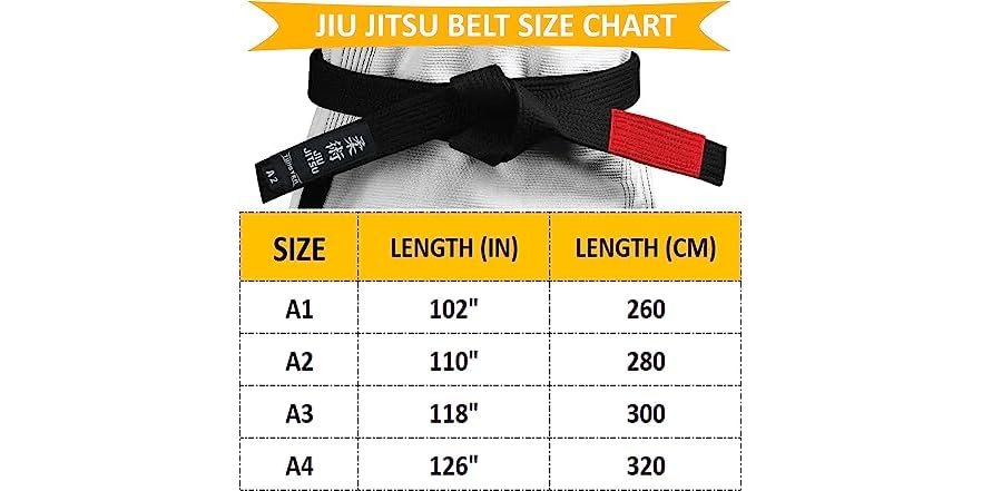 Twister JIU JITSU BELTS 1.5" (BLACK, A4)