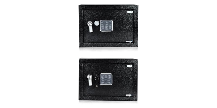 Compact Electronic Safe Box with Mechanical Override