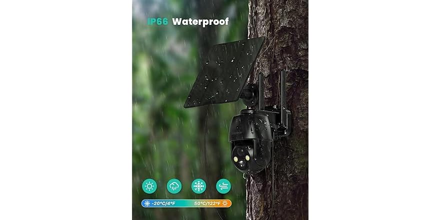 4G LTE Cellular Solar Security Camera (Open Box)