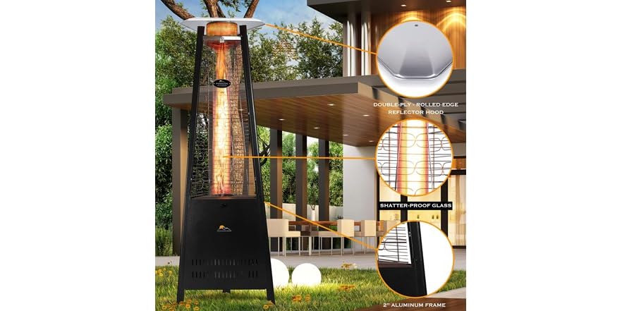 Paragon Outdoor Inferno Flame Tower Heater, 72.5”