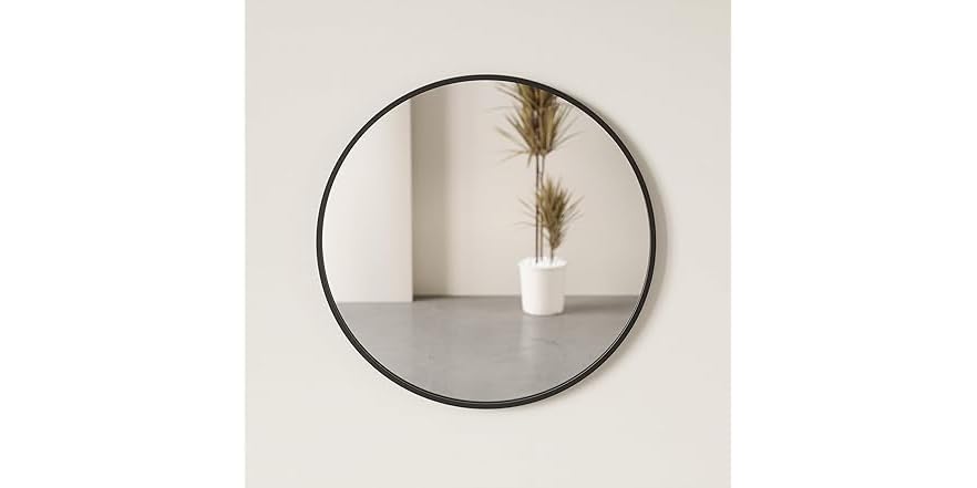 Umbra Hub Round Mirror, Black