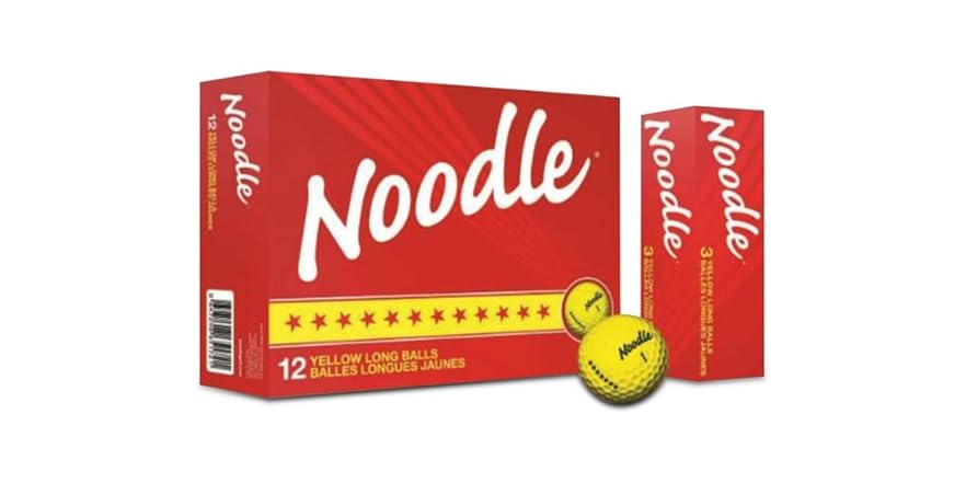 TaylorMade Noodle Long Golf Ball 12pk, Yellow