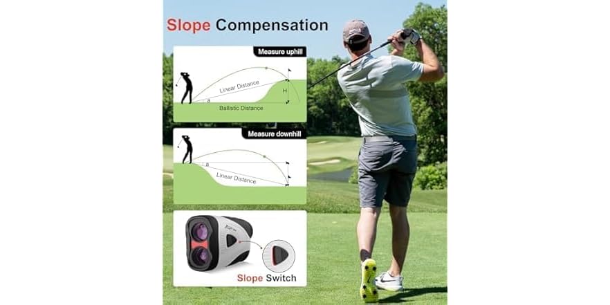 Golf Rangefinder with Slope & Pin Lock Vibration