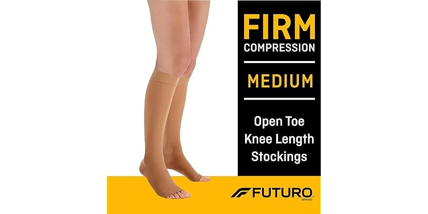FUTURO Open Toe Knee Length Stockings Med
