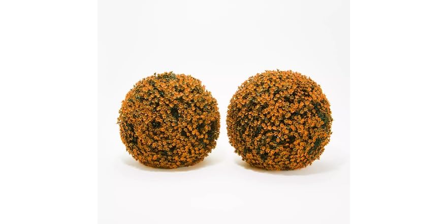 Wicker Park (2) 11" Faux Flower Garden Spheres (Choose Color)
