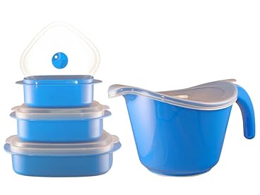 Batter Bowl, Lid & 6-Piece Set Azure