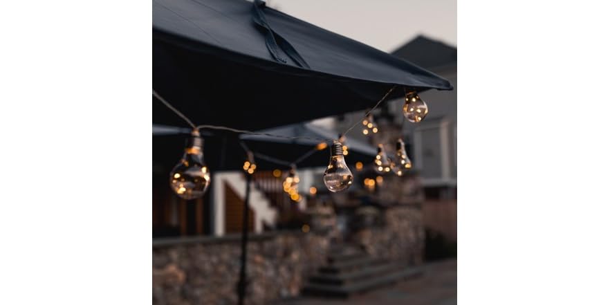 EARLY EDISONS Solar Vintage Edison 20' Patio Lights