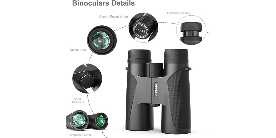 FULLJA Bird Watching Binoculars 12×42
