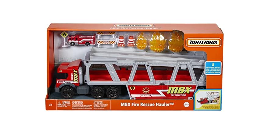Matchbox Fire Rescue Hauler Playset