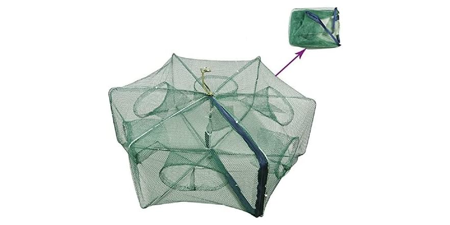 Portable Folded Fishing Net Mesh Trap