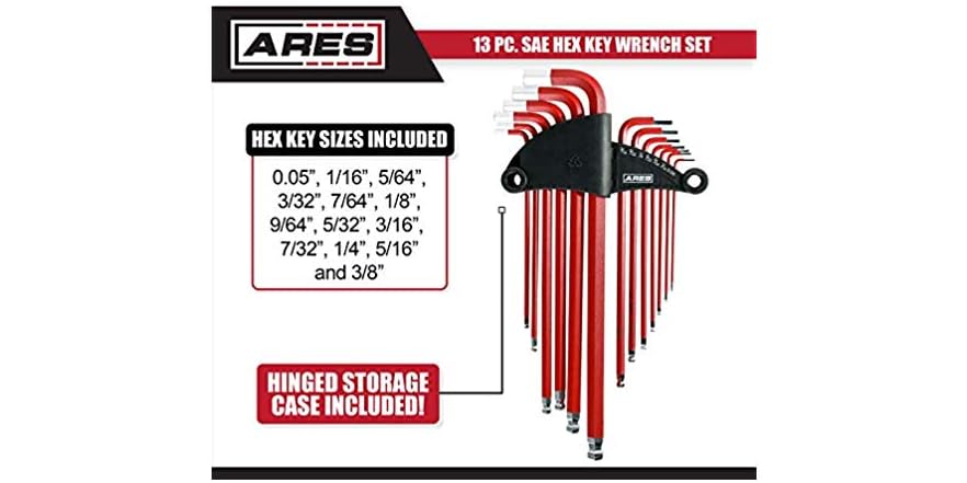 ARES 13-Piece SAE Hex Key Wrench Set