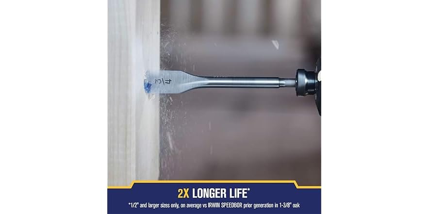 IRWIN SPEEDBOR Spade Wood Drill Bit Set, 5pc 88885