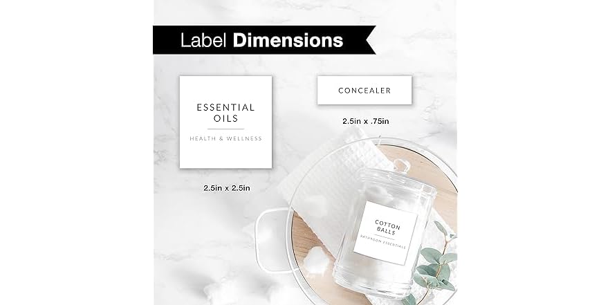 Savvy & Sorted Bathroom Labels for Organizing