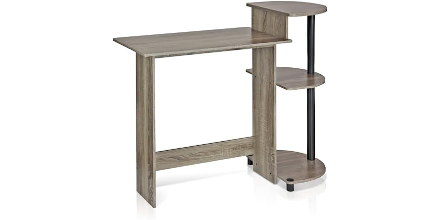 Furinno Compact Computer Desk with Shelves
