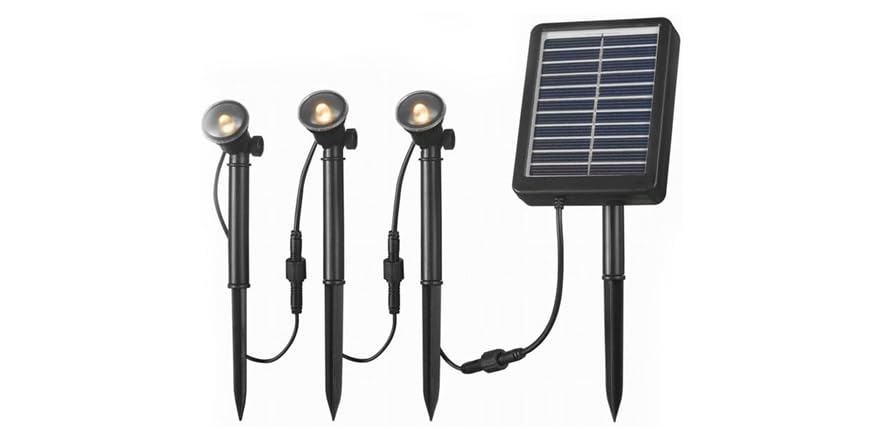 Solar Spotlight 3-Light String Kit