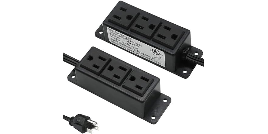 3 AC Outlet Surface Mounted Power Strip