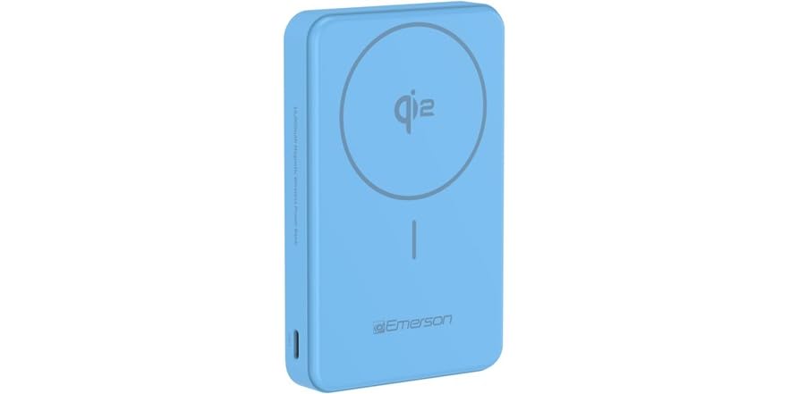 Emerson Compact 10,000mAh Power Bank with 15W Wireless Charging