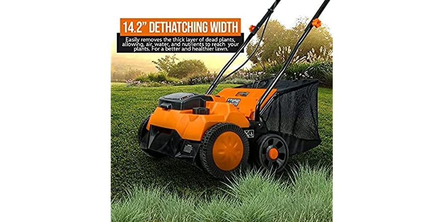 SuperHandy 2-in-1 Electric Walk Behind Scarifier
