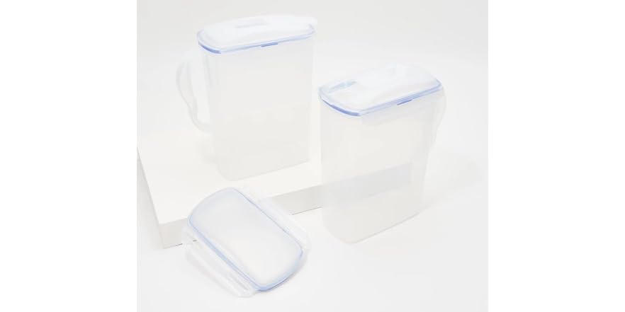 LocknLock Set of (2) 1-Gallon Pitchers w/Lid