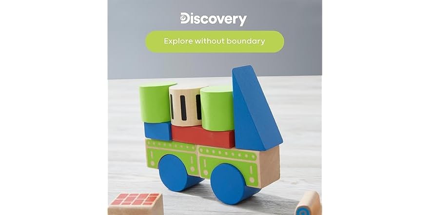 Discovery Kids Discovery Wood Castle Blocks 80-Piece