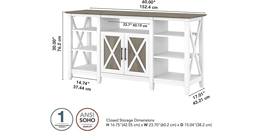 Bush Furniture Key West Tall TV Stand