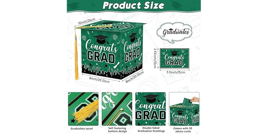 Graduation Congrats Card Box 2 Pack