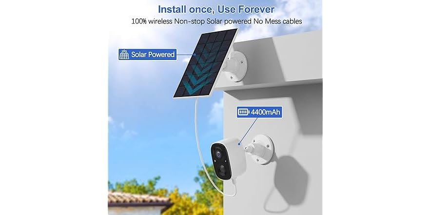 Camii 2K Outdoor Solar Security Camera