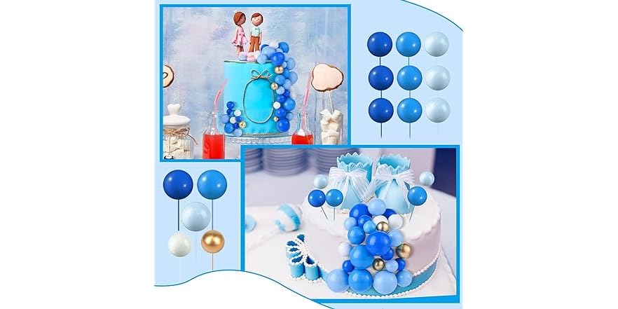 108 Pcs Balls Cake Insert Toppers
