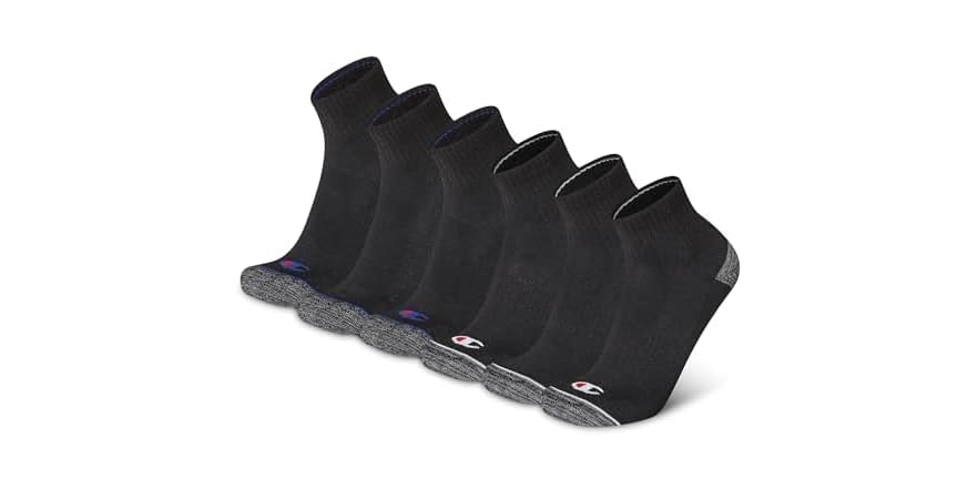 6PK Mens Cushion Quarter