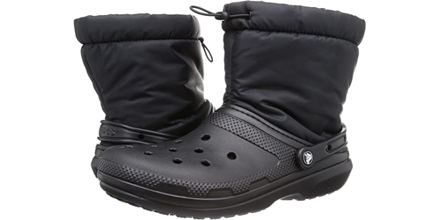 Crocs Neo Winter Boots Snow, Black/Black, 10 US Women