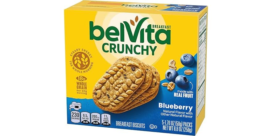 belVita Blueberry Breakfast Biscuits, 5 Packs