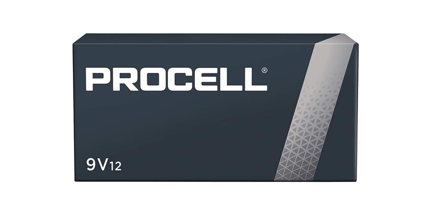 (12 Pack) Duracell Procell 9V Alkaline Batteries,
