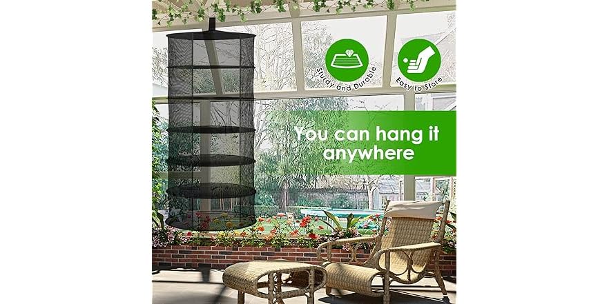 iPower Herb Drying Rack 6-Layer 2-Feet