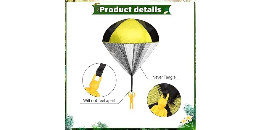 25 PC Kid's Small Parachute Throw Toy