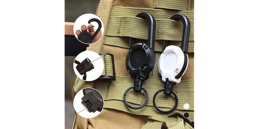 (4 Pack) Retractable Wire Rope