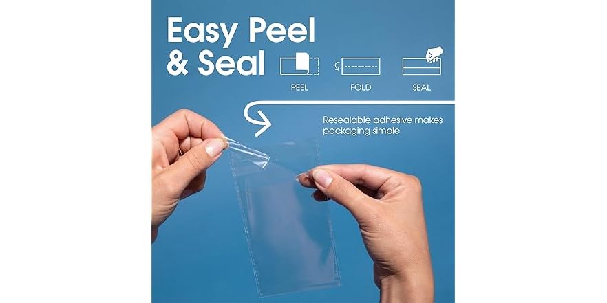 100 Count 9x12" Clear Cello Poly Bags