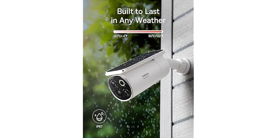 (Pack of 2) Baseus S1 Solar Security Camera | 16GB
