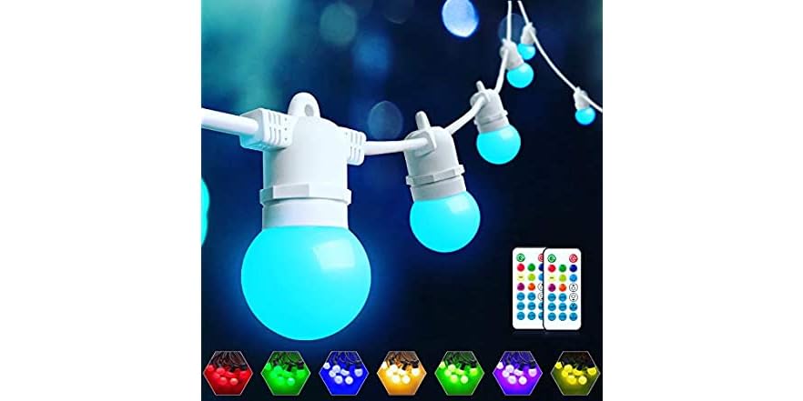 Mlambert 48ft LED Outdoor String Lights