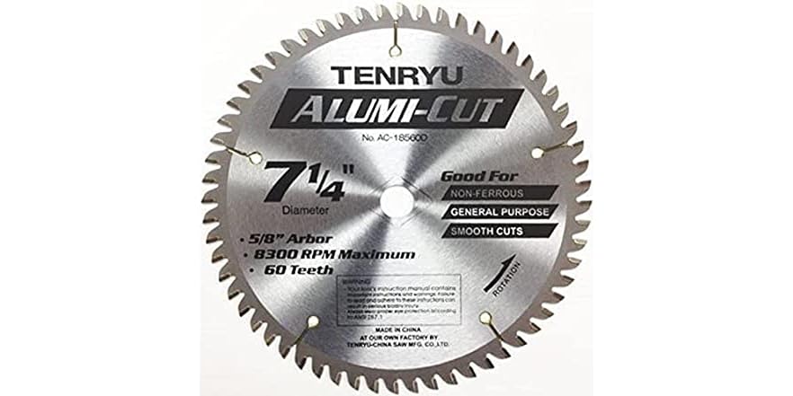 Tenryu 7-1/4In Alumi-Cut Saw Blade