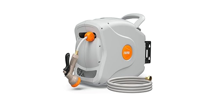 FIILPOW HR8 1/2" 100FT Retractable Hose Reel