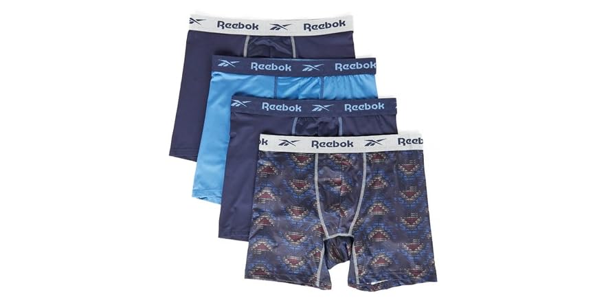 Reebok 4-Pack Performance Boxer Briefs
