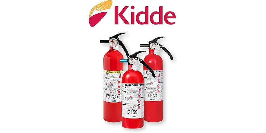Kidde Fire Extinguisher for Home 2Pk, 1-A:10-B:C