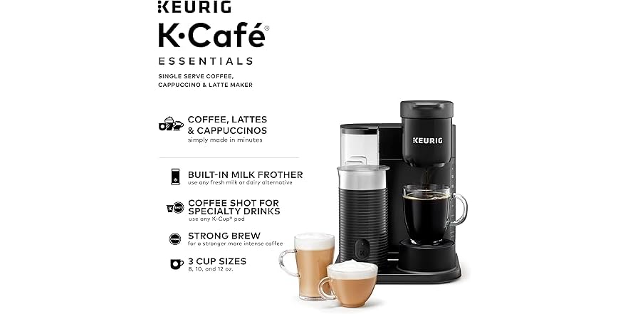 K-Cafe Essentials Single Serve K-Cup Pod Coffee, Latte and Cappuccino ...