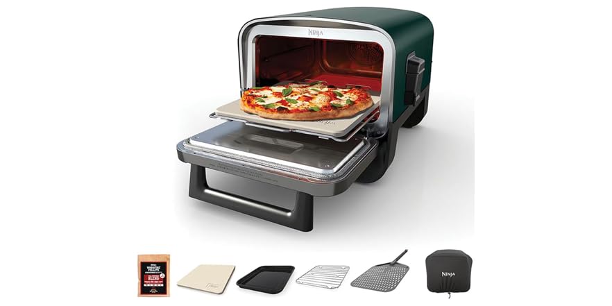 Ninja Woodfire Pizza Oven, 8-in-1, BBQ Smoker, Up to 700°F