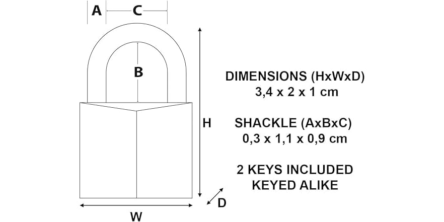 Master Lock Master Lock V Line 20mm Key Type 213 Bra