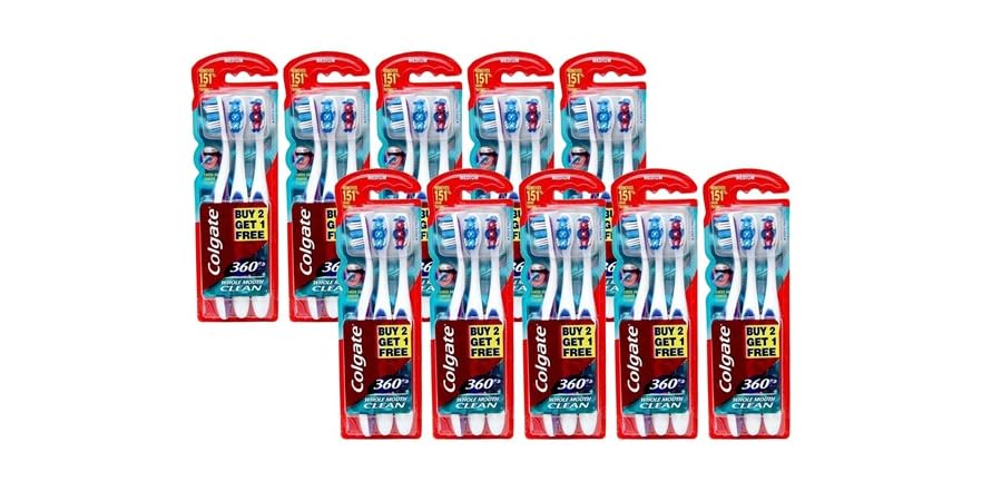 Colgate 360 Medium Toothbrushes