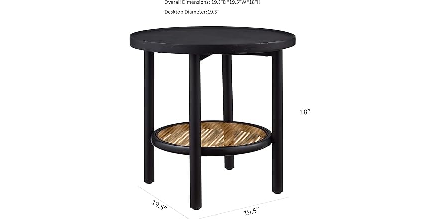 Ball & Cast Side End Table, Black